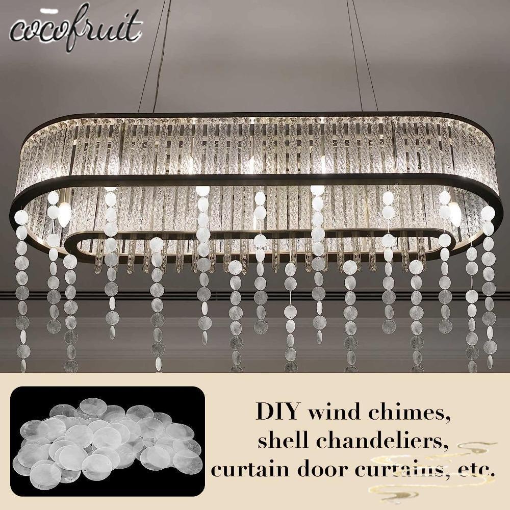 COCOFRUIT Shell Wind Chimes, 60 Pcs Capiz Shells with Holes, Oyster ...
