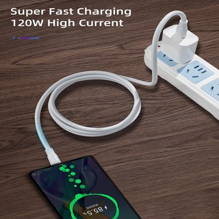 120W USB Fast Charging Head 6A Android TYPE-C Charging Cable for OPPO ...