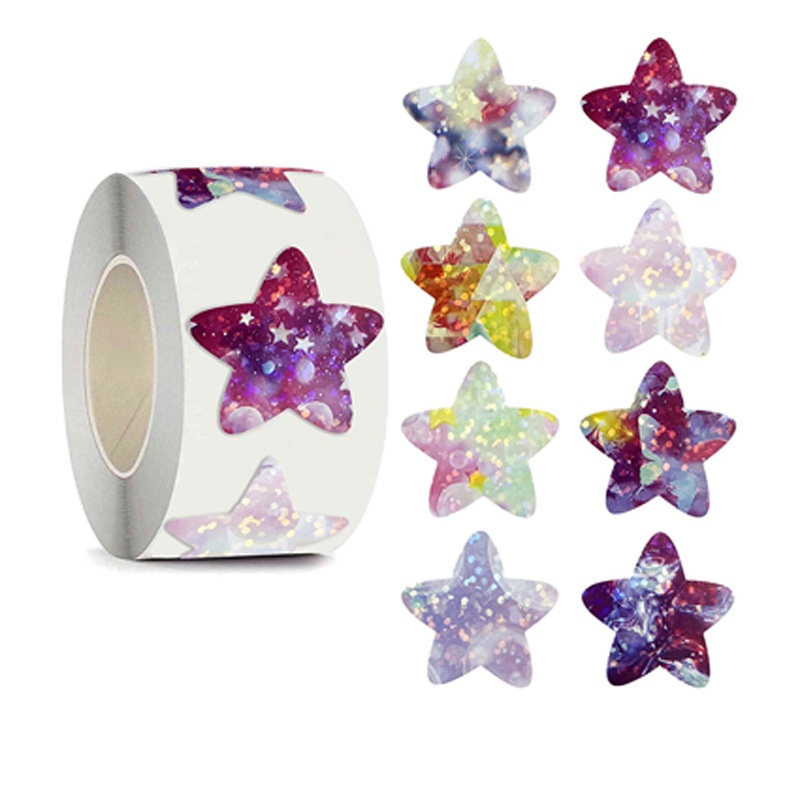 Multi-color Star Sticker Cartoon Space Elements Stickers Birthday ...