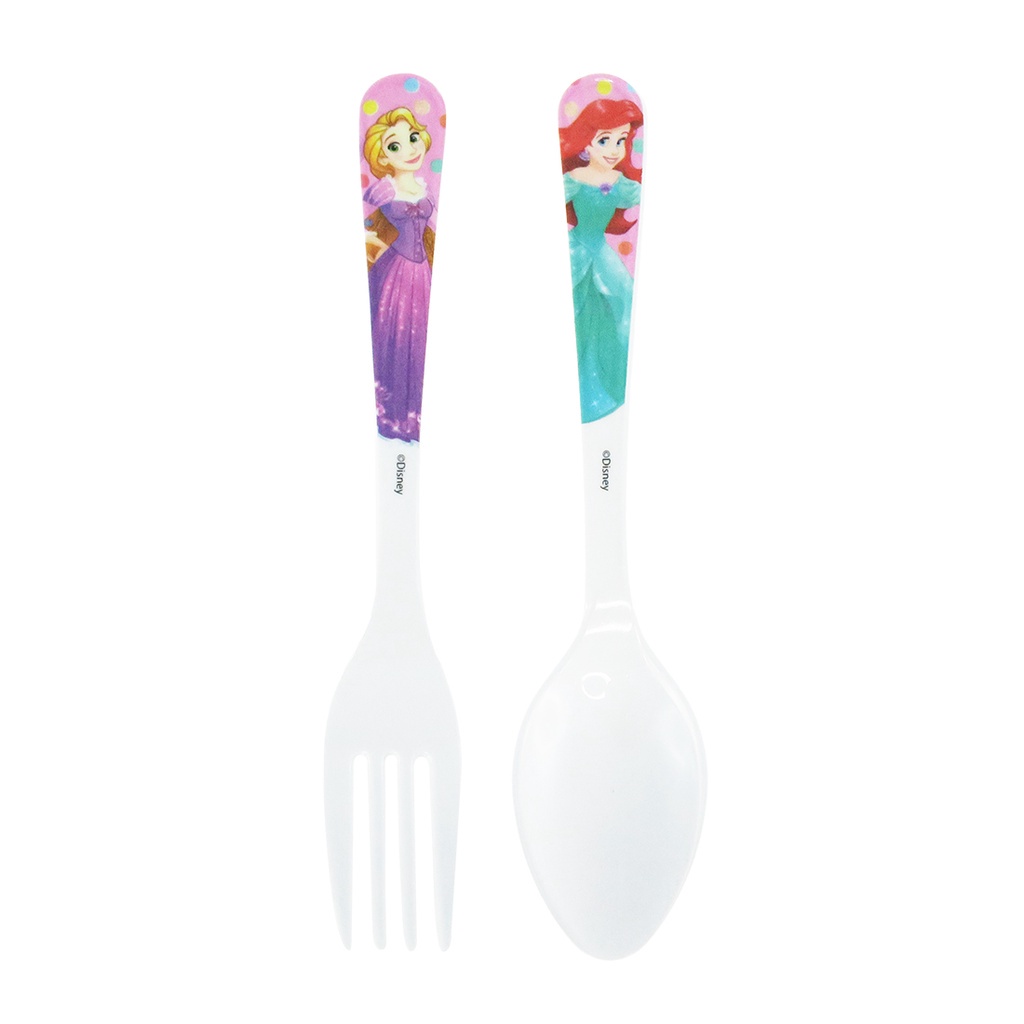 Disney Princess Friends Melamine Fork & Spoon Set (8486) | Shopee ...