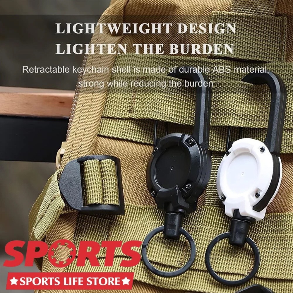 SL Pull Reel Wire Rope Ring Backpack Clip/Professional Leash Work Pull ...