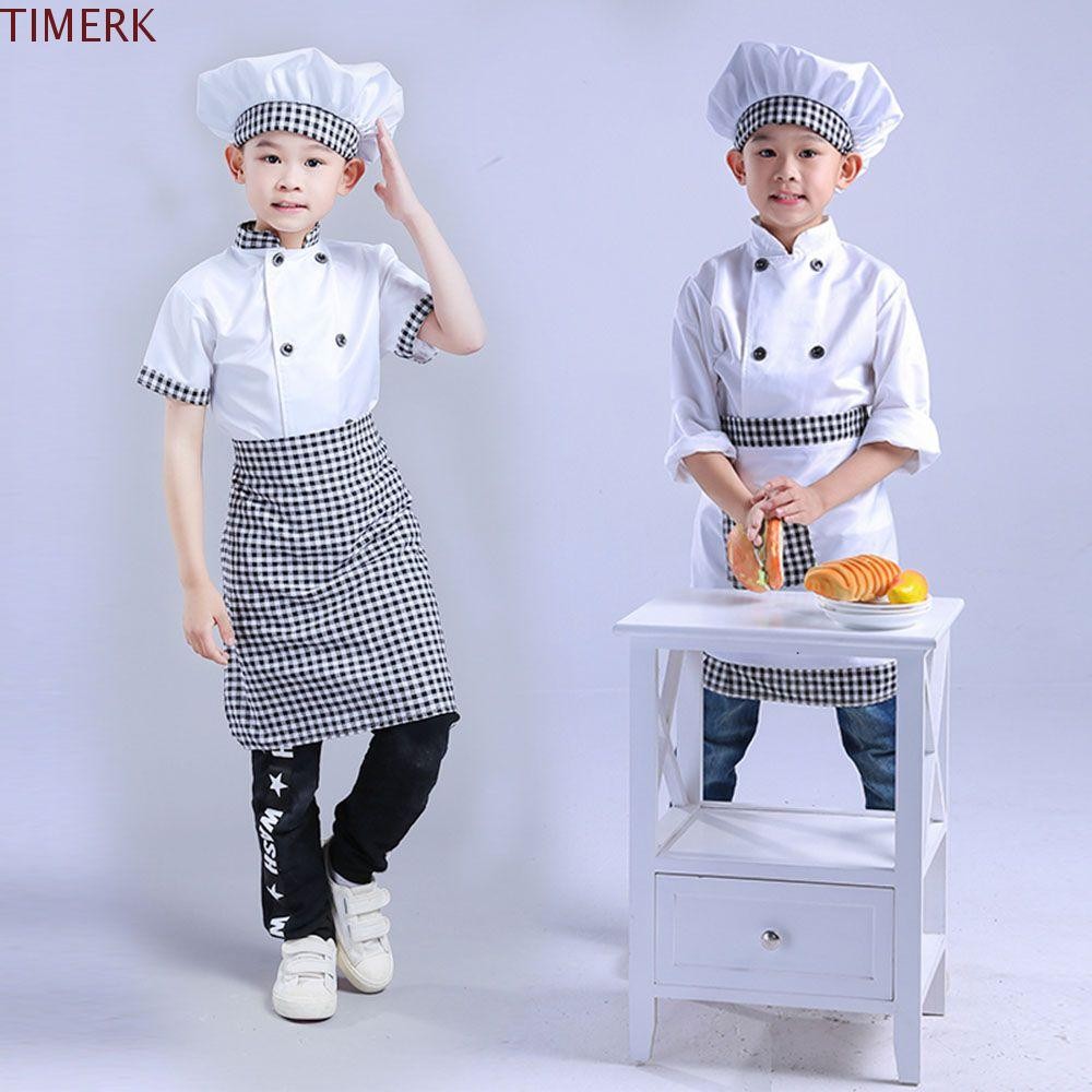 TIMERK Children Chef Costume Set Restaurant Cosplay Costumes Top apron ...