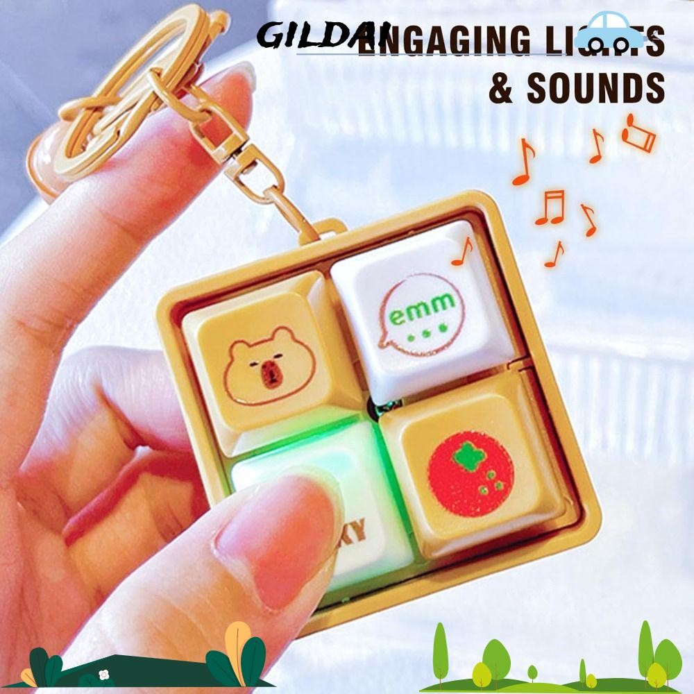 GILDAI Capybara Keychain, Charm Fidget Keyboard Finger Fidget Clicker ...