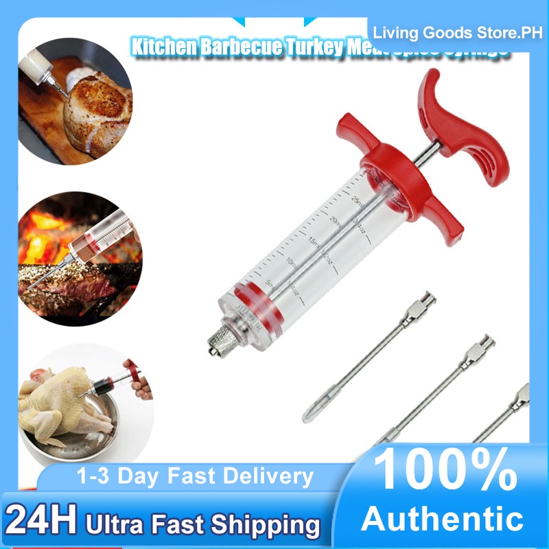 Marinade Syringe Meat Flavor Injector BBQ Cooking Tool Cooking Syinge ...