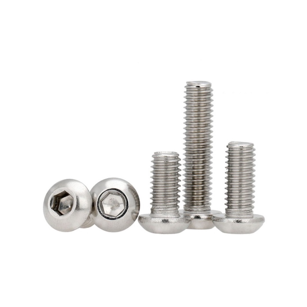 [JC] M6~m10 316 Stainless Steel Plate Head Hexagon Socket Screw Semicircle Head Screw Round Cup ...