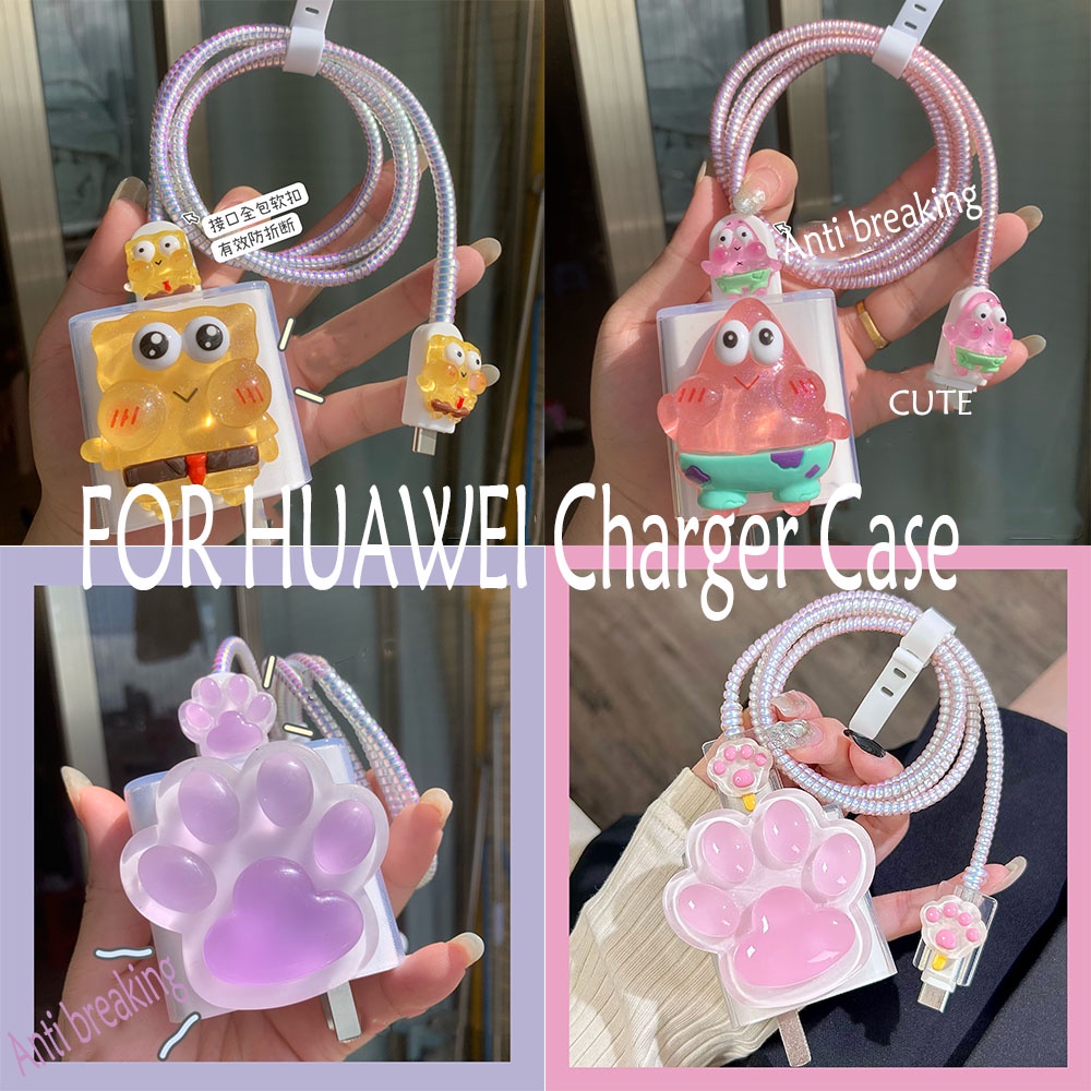 For HUAWEI Cute Charger Case Cat Paw Cartoon Charger Protector Cover ...