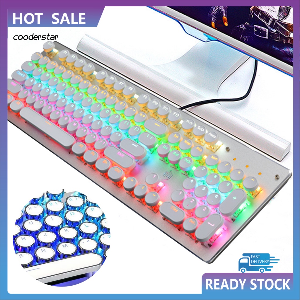 COOD 104Pcs/Set 2 Colors Round Keycaps Mechanical Keypad Round Keycaps ...