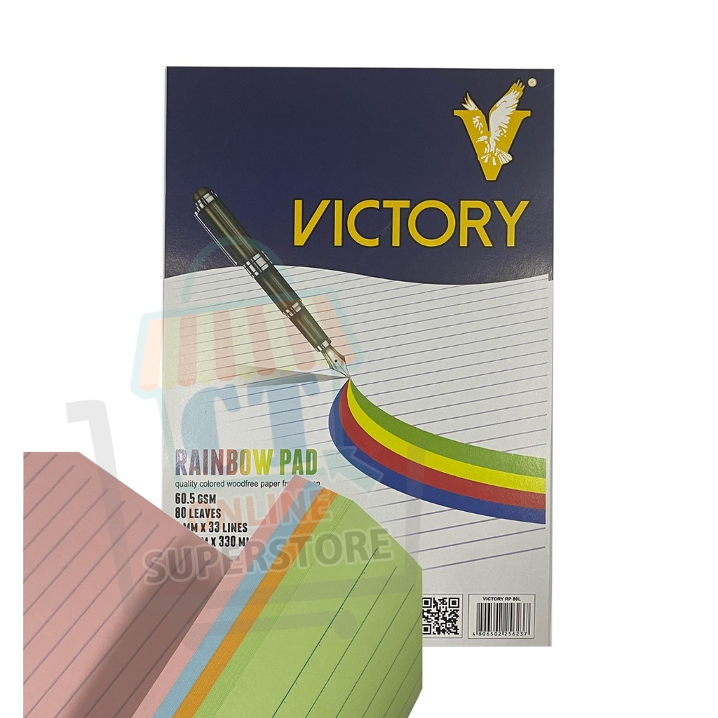 Victory Rainbow Pad 80lvs (215mm x 330mm) | Shopee Philippines