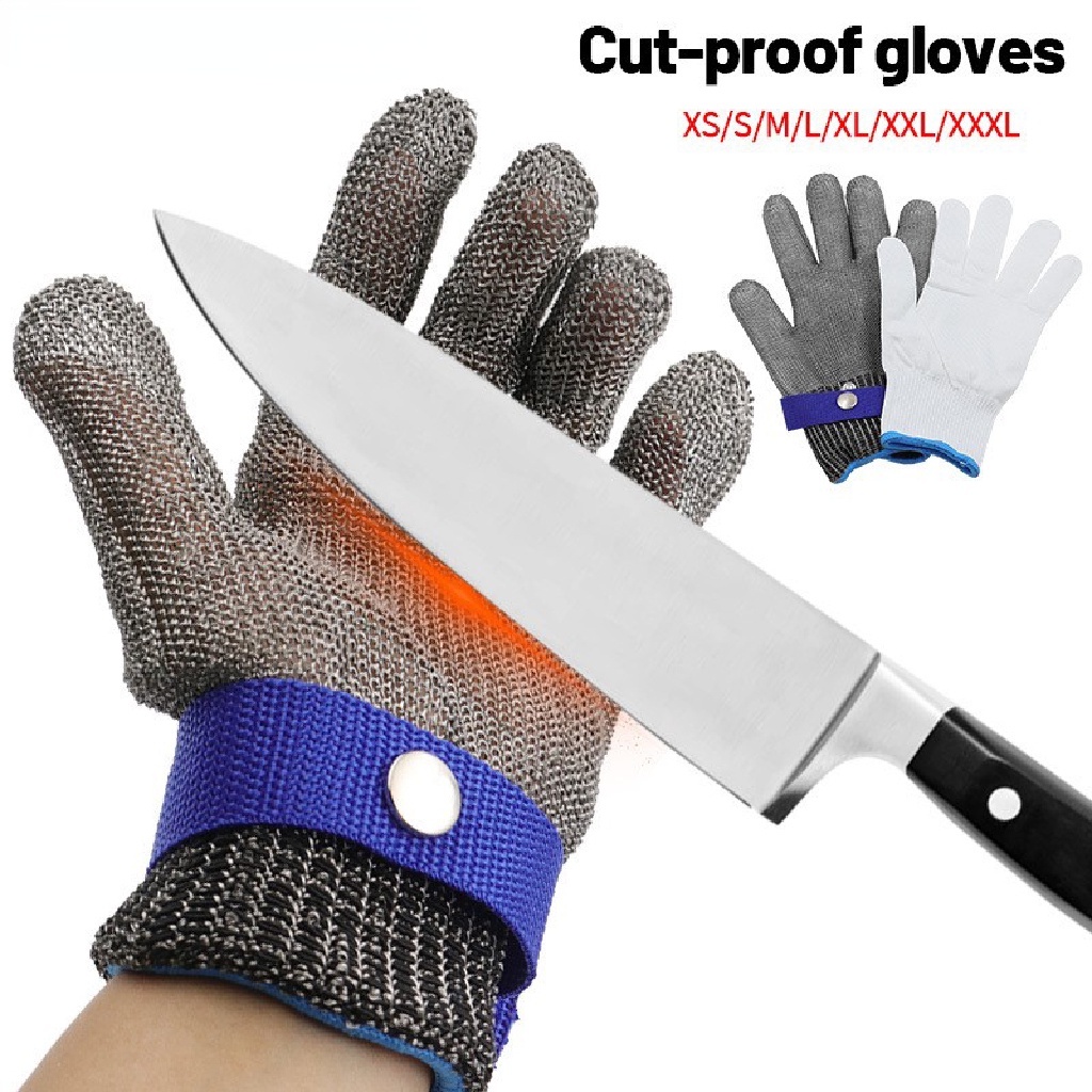 Cut Resistant Stainless Steel Gloves Working Safety Gloves Metal Mesh ...