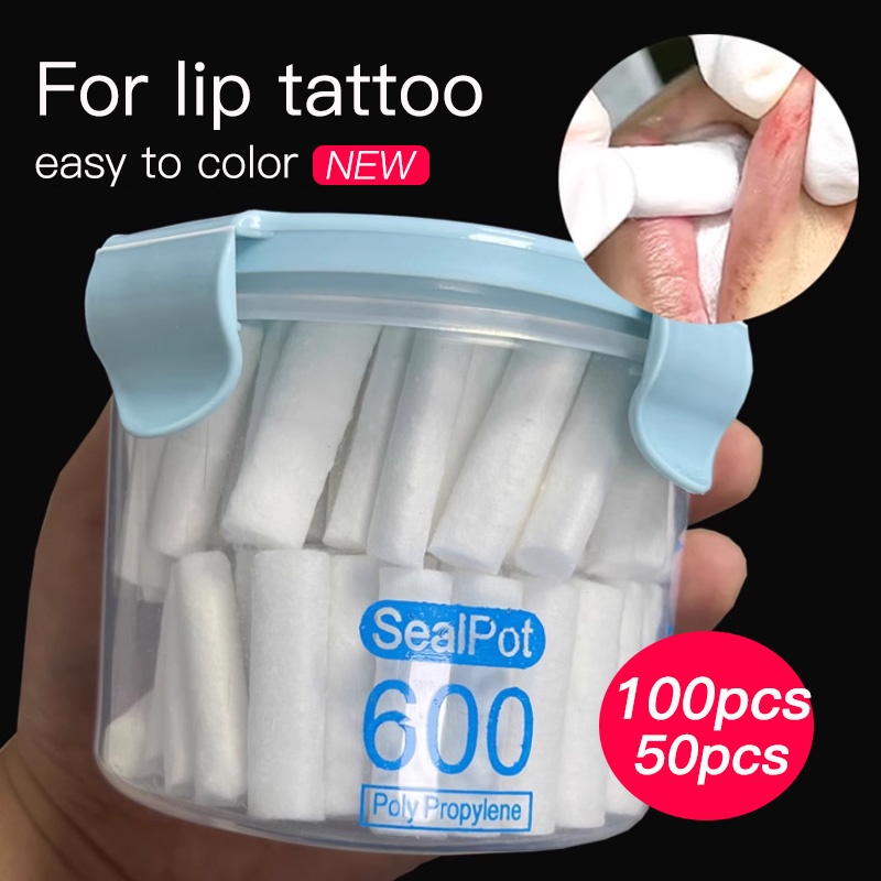 【Available/shipping in 24hours】100/50pcs Tattoo Lip Bandage Stick ...