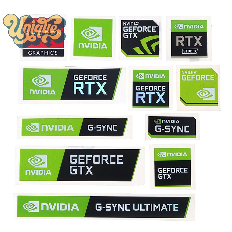(Unique) 5PCS New NVIDIA GTX GEFORCE Laptop Desktop Label Decorative ...