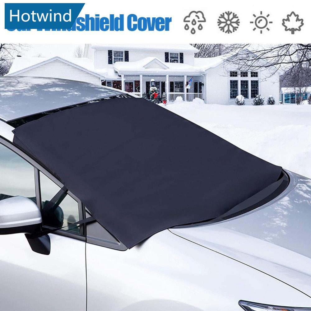 HW Car Front Rear Windshield Sunshade Snap Cover Sunshade Snowproof ...