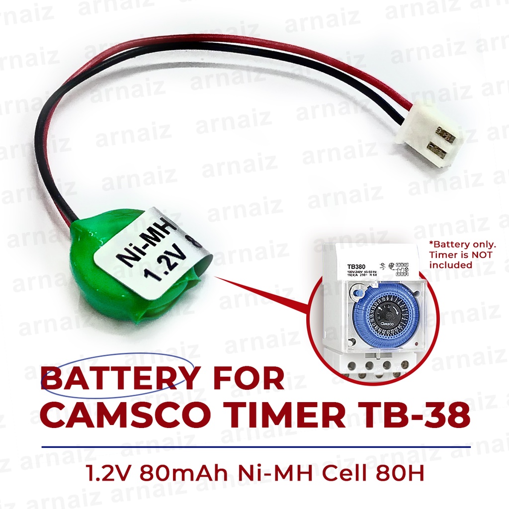 Battery For Camsco Timer TB-380 TB380 NiMh 1.2V 80mAh With Wire ...