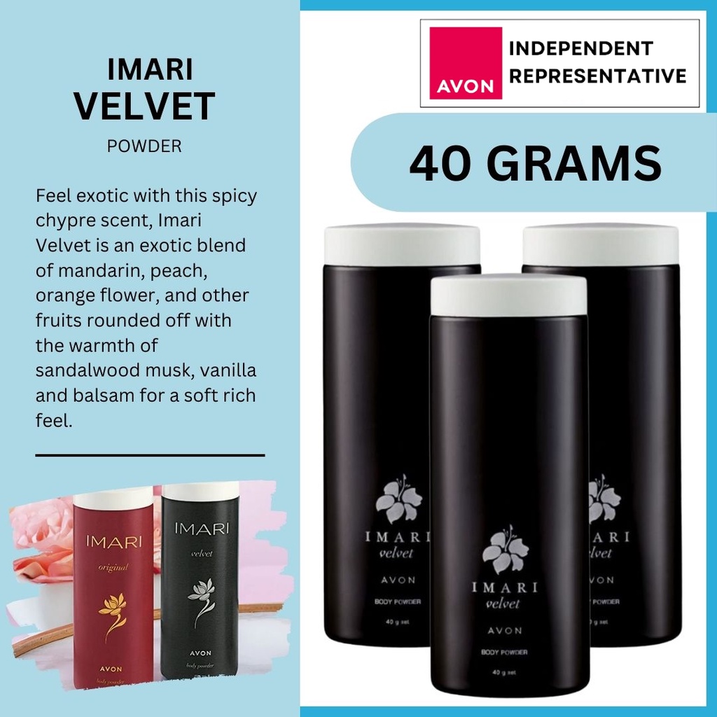 AVON IMARI Velvet Powder 40g | Shopee Philippines
