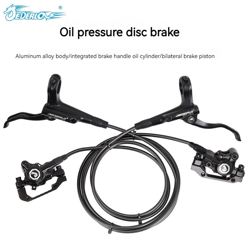 JEDERLO Bicycle hydraulic brake MTB Oil Disc Brakes Dual-piston ...