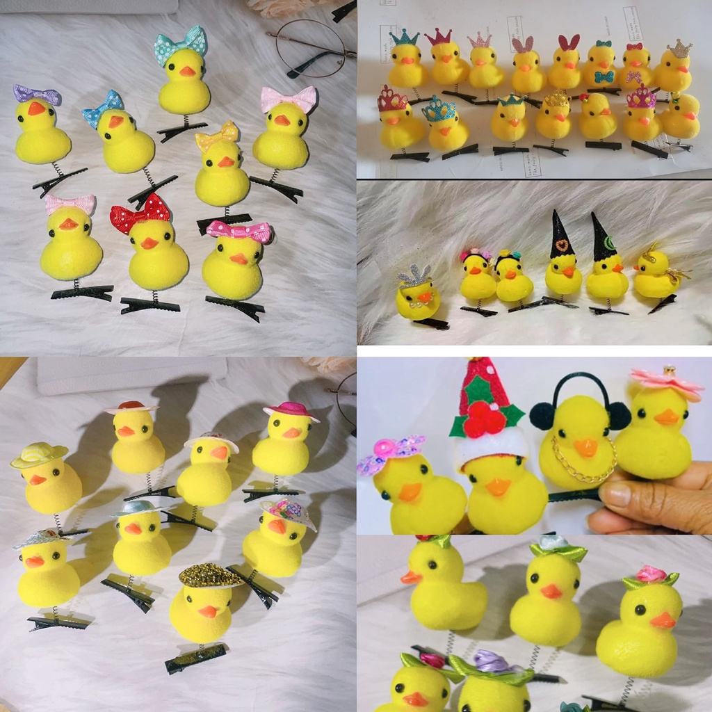 1Pc Fashion Funny Cute 3D Little Yellow Duck Hairpin Accessories ...