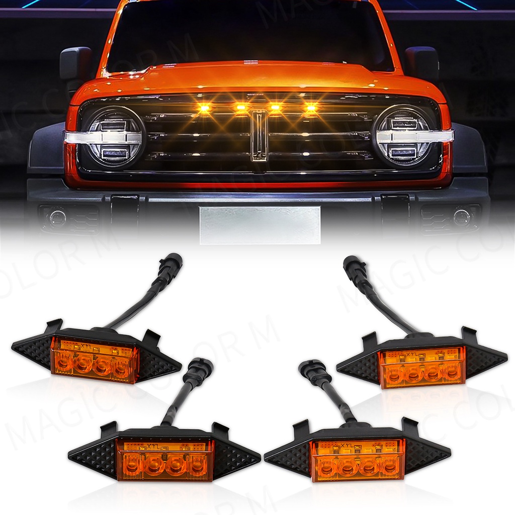 4Pcs Grill Car LED Light For GWM Tank 300 2021 2022 2023 2024 Front ...