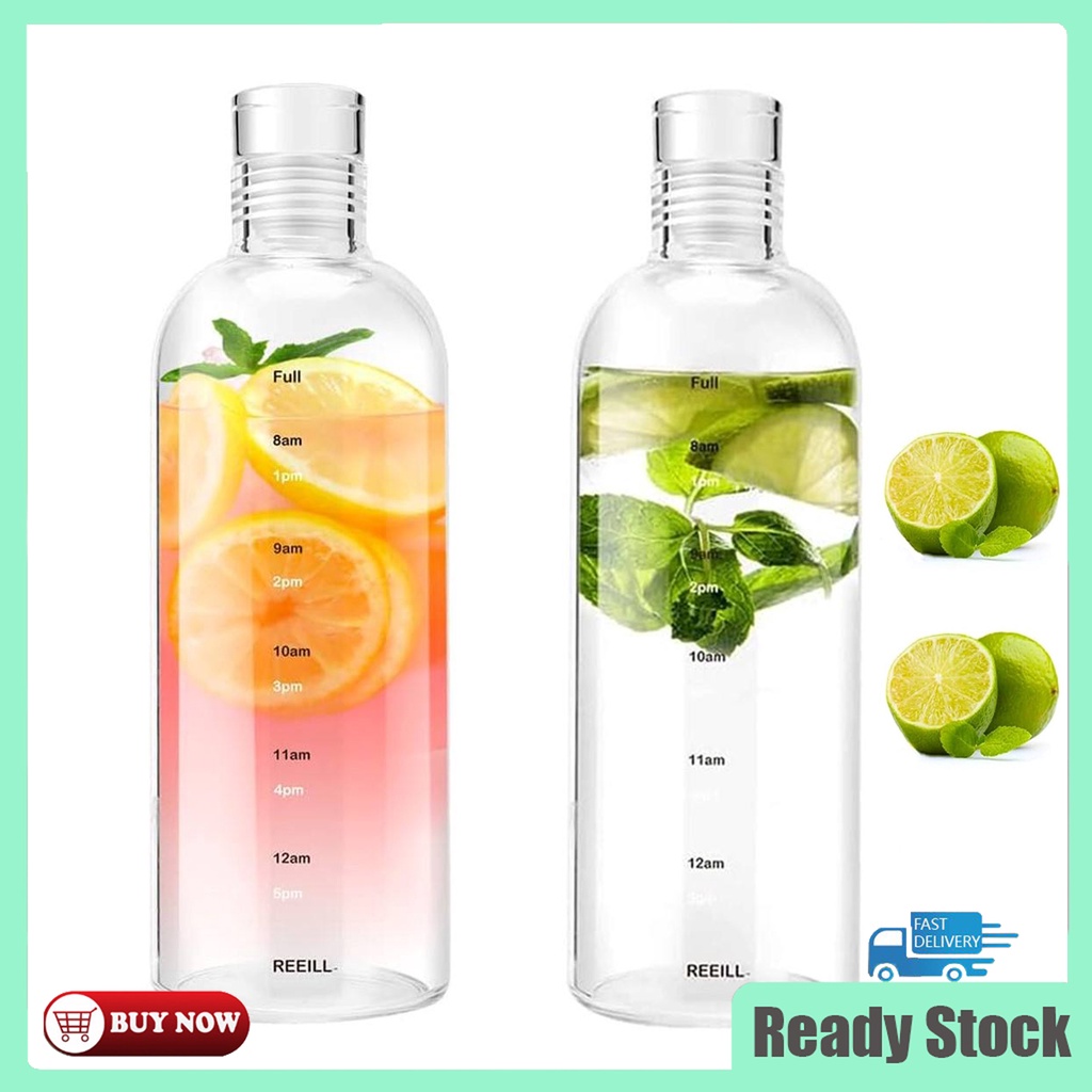 500ml Water Bottle Tumbler Scale Cup Leak Proof Plastic Cup Drinking ...