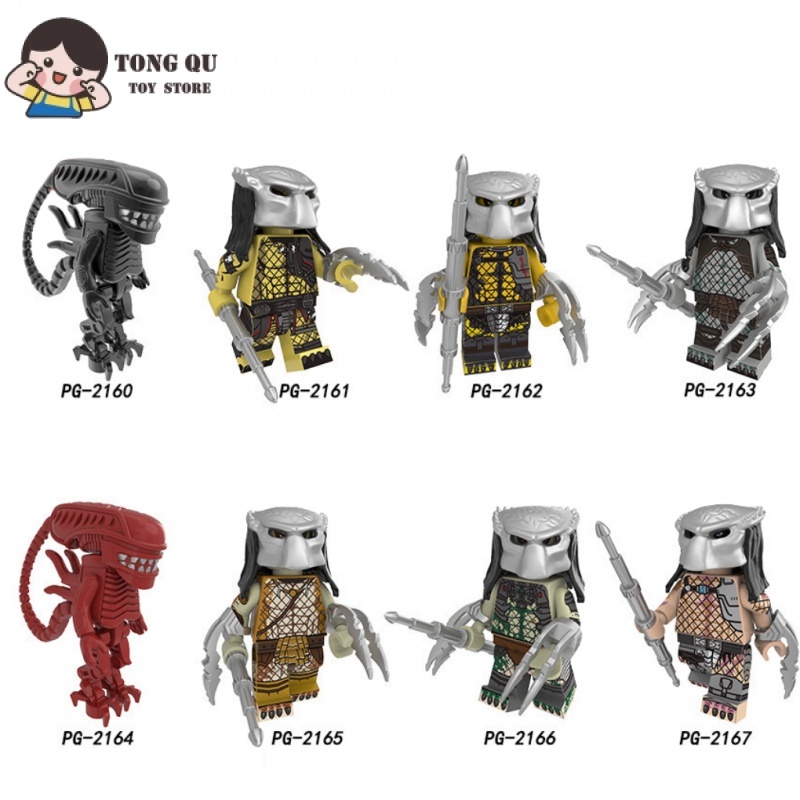 Science Fiction Movie Minifigures Alien Predator Building Block Toy ...