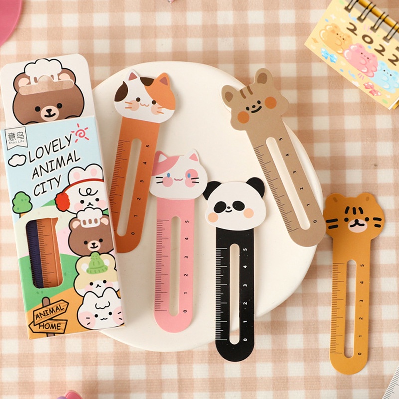 30 Pcs /Box Creative Cartoon Animal Series Bookmarks Cute student ...