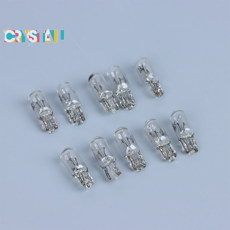 Crystal- 10Pcs Bulb 12V 3W T6.5 Car Dashboard Instrument Panel Light ...