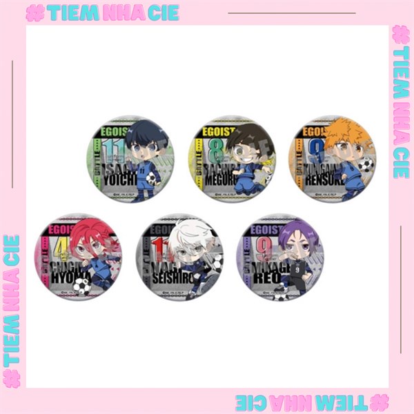 [TIEMNHACIE Hcm] Blue Lock Striker No. 1 battle chibi dignity badge ...