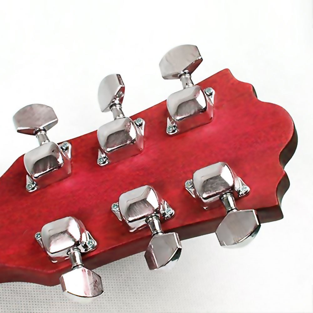 6pcs Chrome Guitar Tuning Pegs 3R+3L Machine Heads Tuners for Acoustic Folk Guitar | Shopee ...
