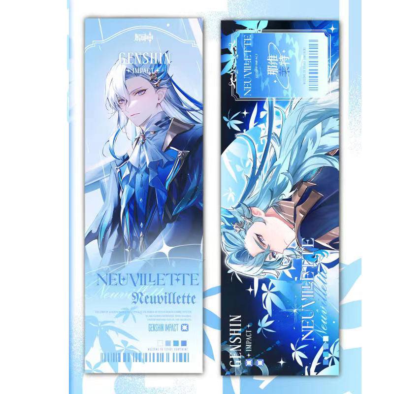 25 styles Game Genshin Impact laser bookmark Wriothesley Neuvillette ...