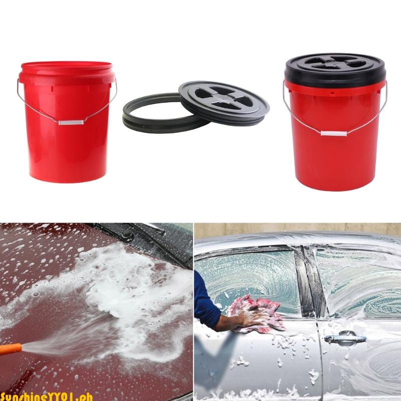 SUN Lightweight Seat-Mounted Car Cleaning Bucket Car Wash Bucket ...