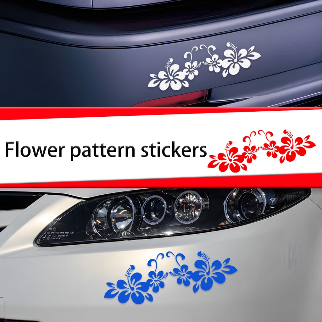Flower Shaped Stickers Motorcycle Scooter Vinyl Car Stickers Helmet ...