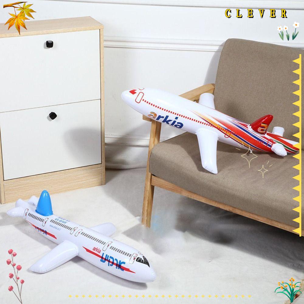 CLEVERHD Inflatable Airliner Toy, PVC 80cm Float Airplane, Fun 2 Colors ...