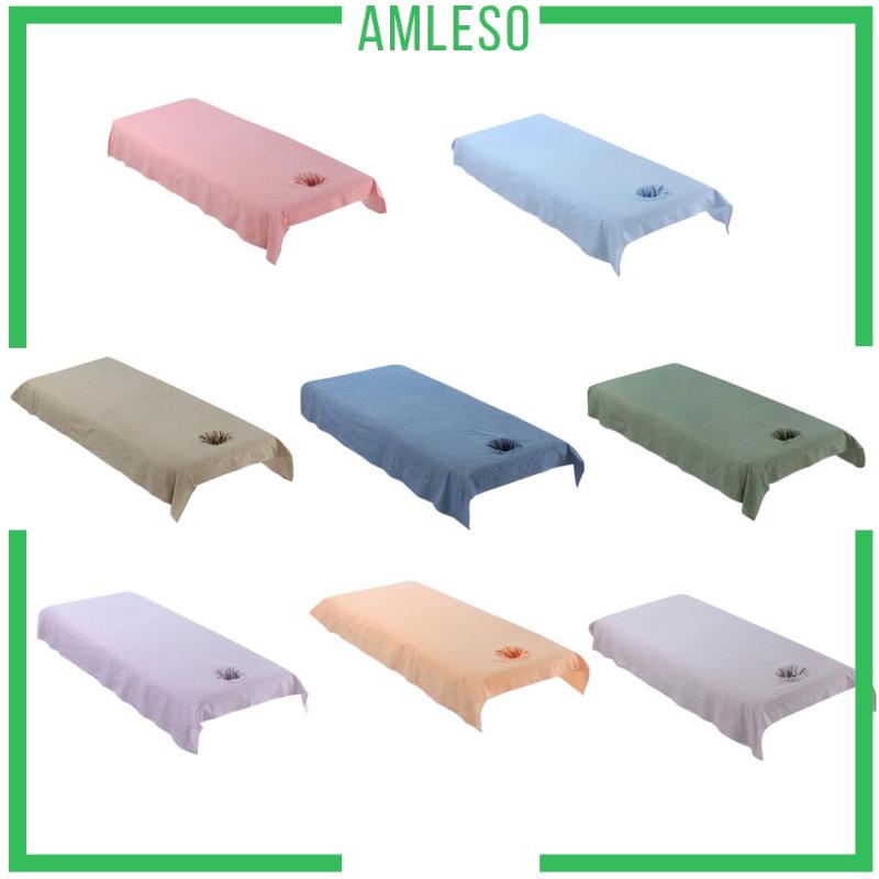 [Amleso] Professional Massage Table Bed Pad Cover Sheets with Facial ...