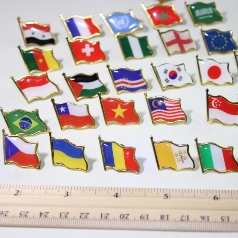 Czech Republic, Brazil, Malaysia, Singapore, Italy Country Flag Badge ...