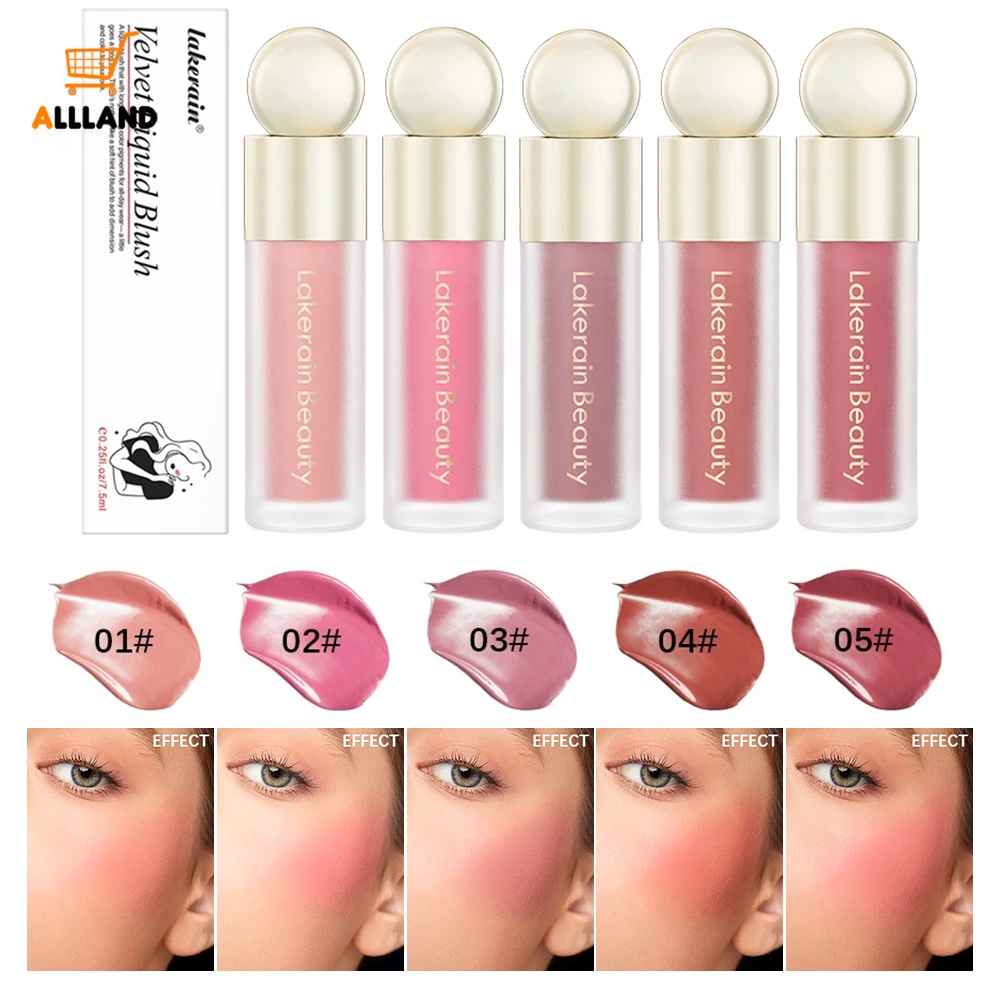 Long Lasting Waterproof Sweatproof Velvet Liquid Blush Non-Fade Natural ...
