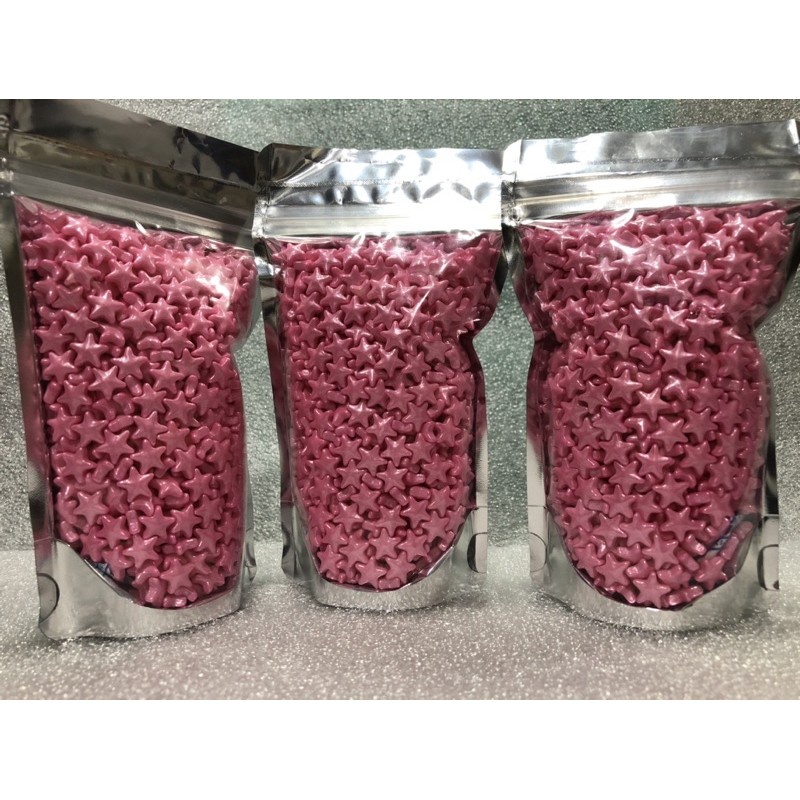 【hot sale】 Edible Pink Stars Cake Topper Candy Sprinkles expiry July ...