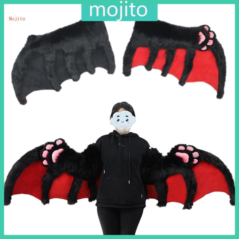 Mojito Anime Cosplay Props Oversized Wing Furry Devil Bat for Halloween ...