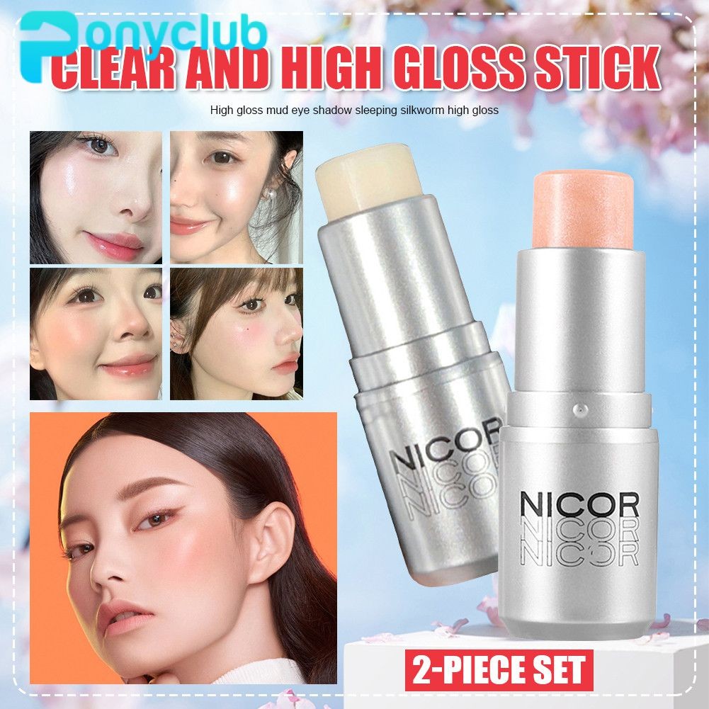 Nicor Shimmer Water Light Highlighter Stick Cooling Unique Jelly Texture Blush Stick Facial Body ...