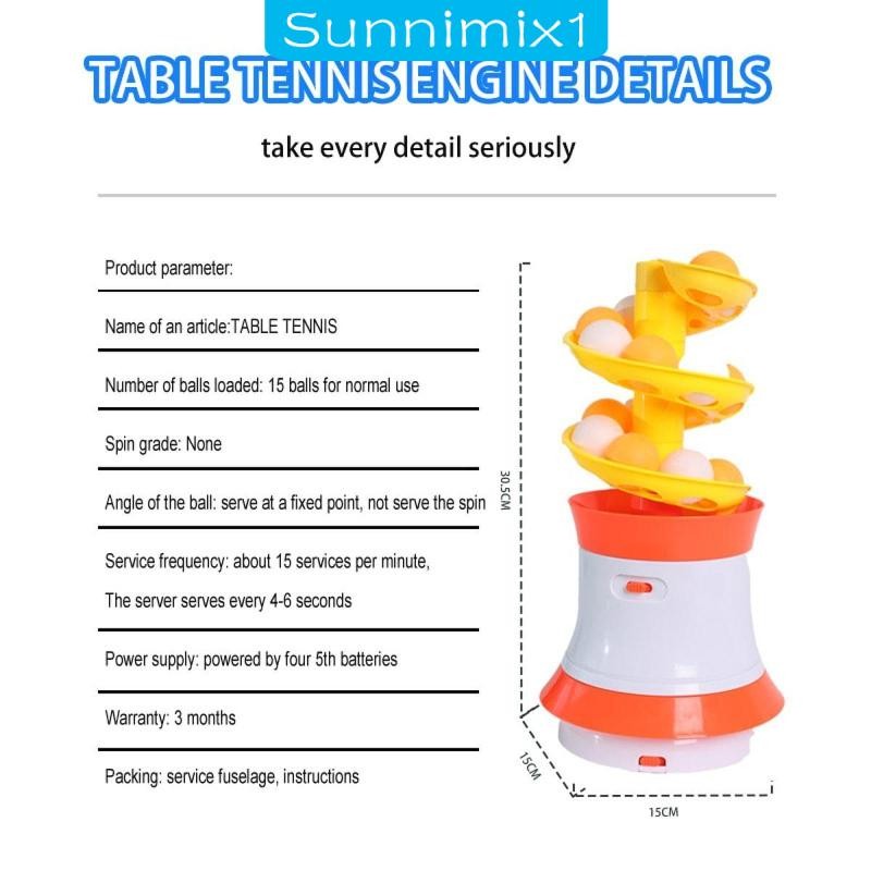 [Sunnimix1] Table Tennis Robot Automatic Launcher for Play Solo ...