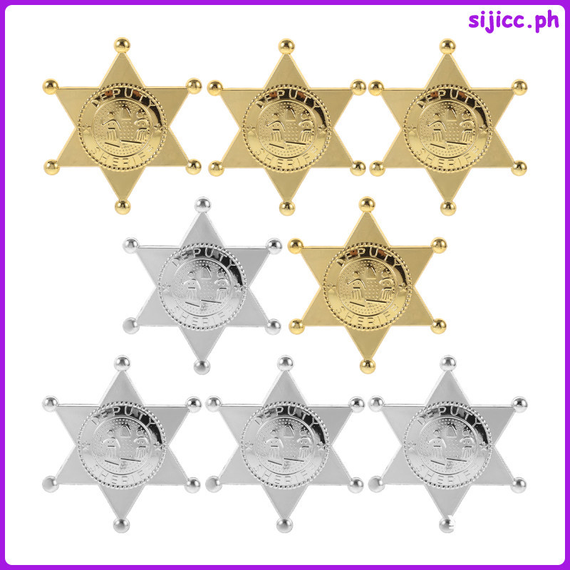 8pcs Pretend Play Police Badge Fake Police Badge Pin Prop Badges Party ...