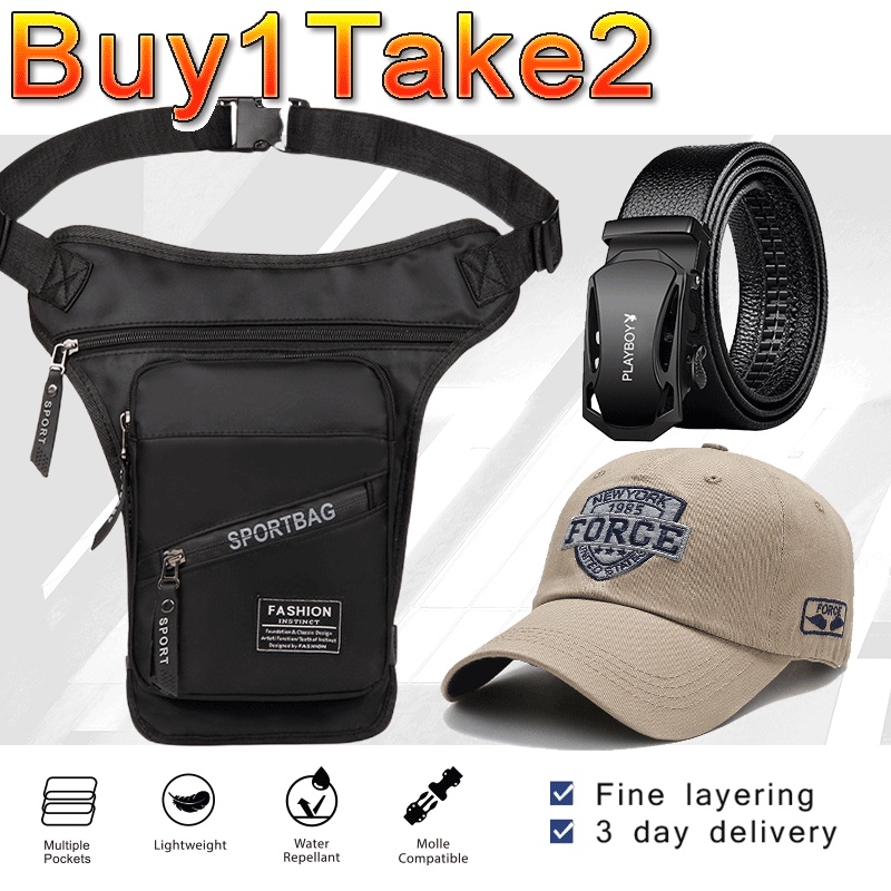 Men's Leg Bag Leather Cross Body Motorcycle Leg Bag Men Bags Waist Bags ...