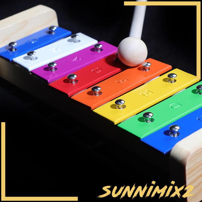[Sunnimix2] 8 Note Metal Xylophone Kids Musical Instrument Learning ...