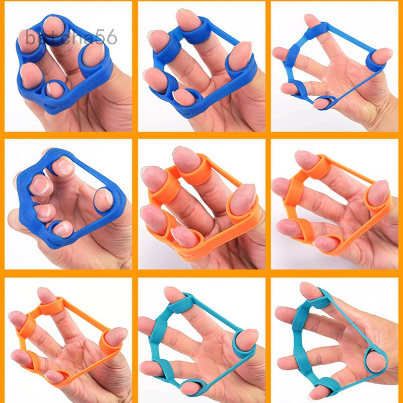 Silicone Finger Gripper Hand Grip Resistance Band Wrist Stretcher ...