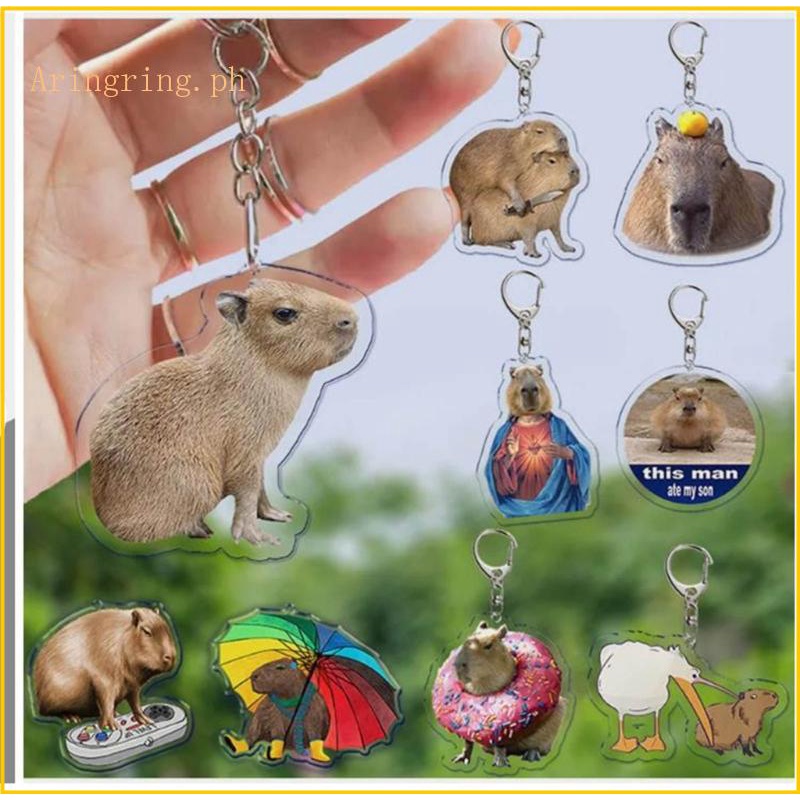 ARIN Clear Capybara Acrylic Keychain Charm to Showcase Your Love for ...