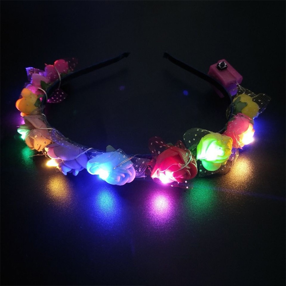 New Arrival Led Headband For Girls Light Up Flower Crown For Bride Hair ...
