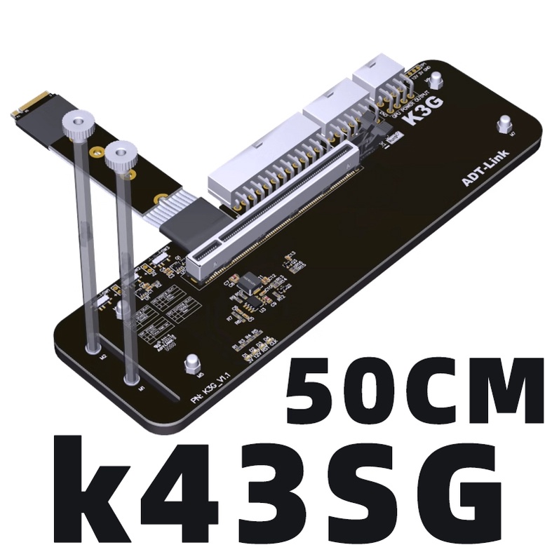 JMT PCI-E 4.0 x4 Riser Extender for M.2 NVMe to PCIe 4.0 x16 External ...