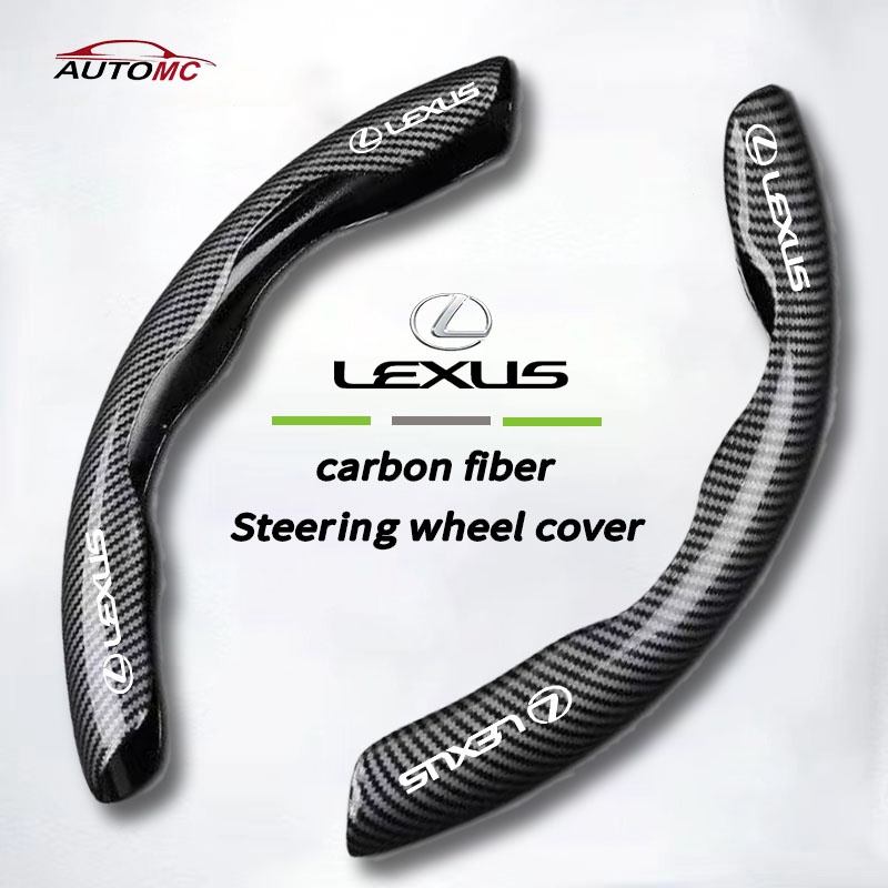 2pcs Car Steering Wheel Cover 38CM Car Steering Wheel Cover Carbon ...