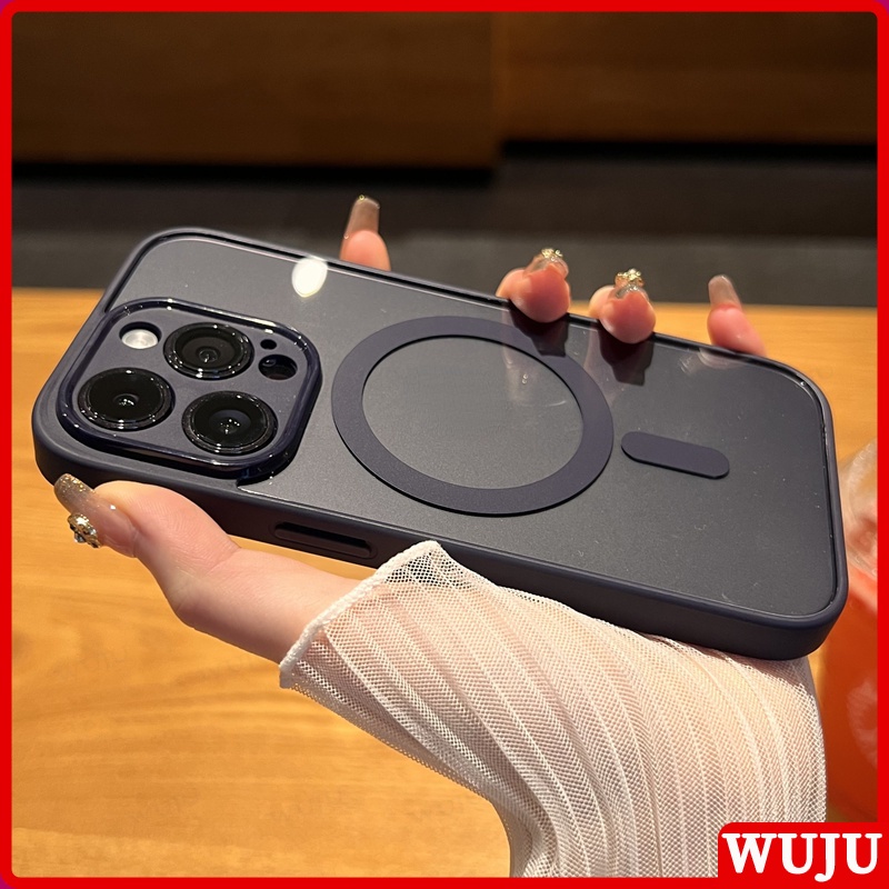 WUJU Luxury Clear Magnetic Wireless Charge Phone Case Compatible For ...