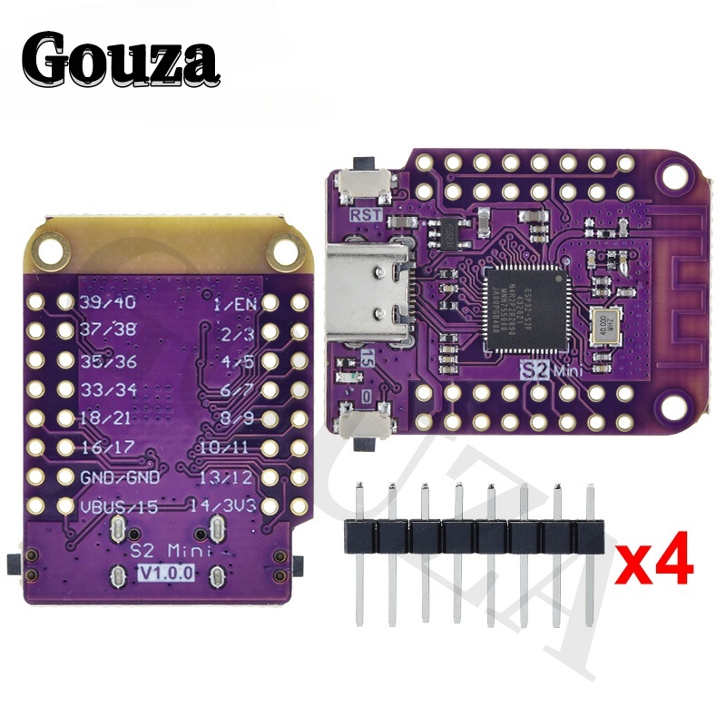 GOUZA ESP32 S2 Mini WIFI Board Based ESP32-S2FN4R2 ESP32-S2 4MB FLASH ...