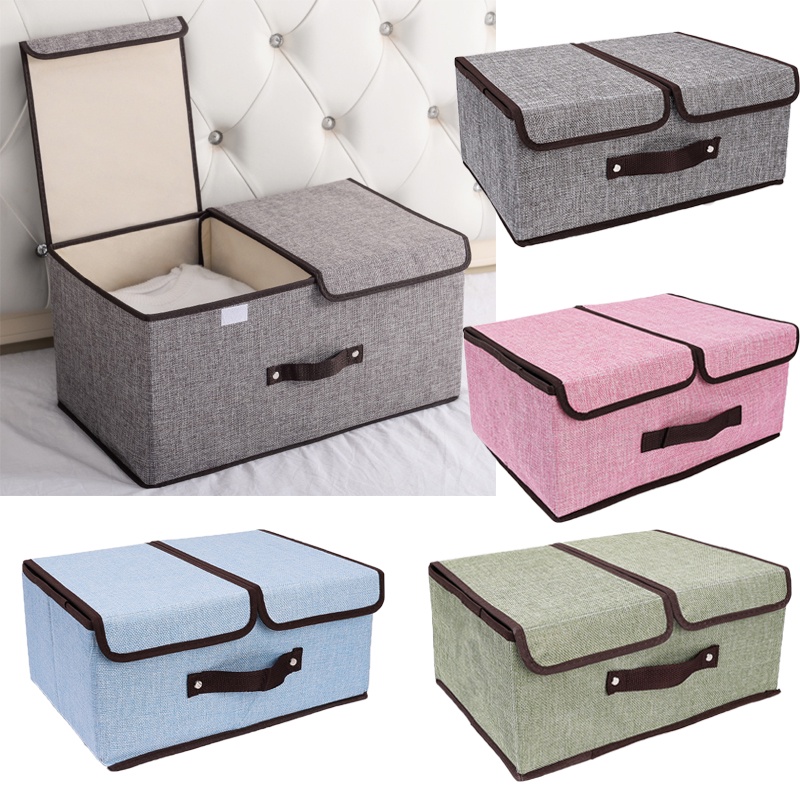 Home Wardrobe Closet Organizer Cotton Linen Clothing Organizer Double ...