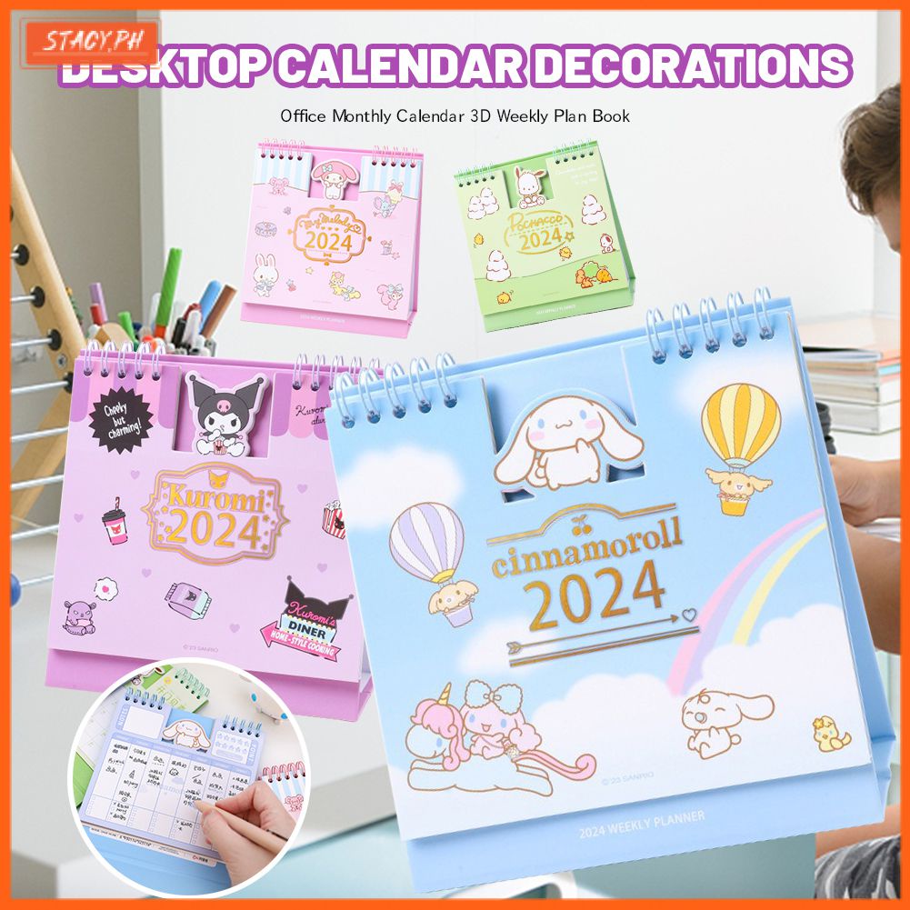【stacy】 2024 Sanrio Concave Table Calendar Kuromi Desktop Calendar ...